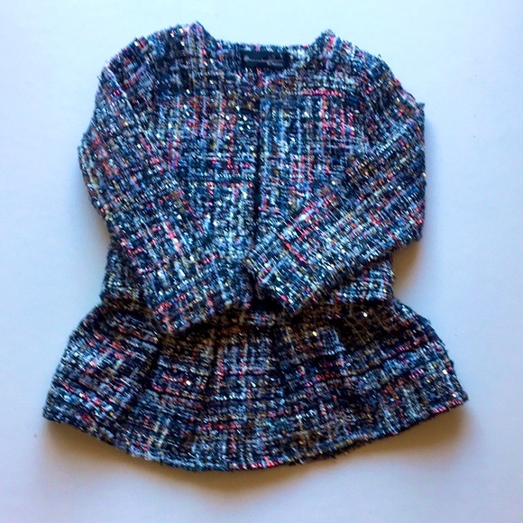 Matching Sets | Multicolored Boucle Skirt Suit And Jacket Pink Navy And ...